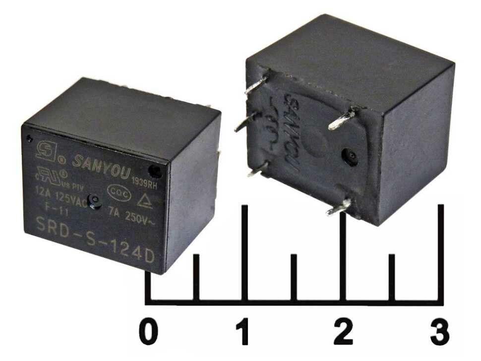 Реле =24V 7A/250V SRD-S-124D