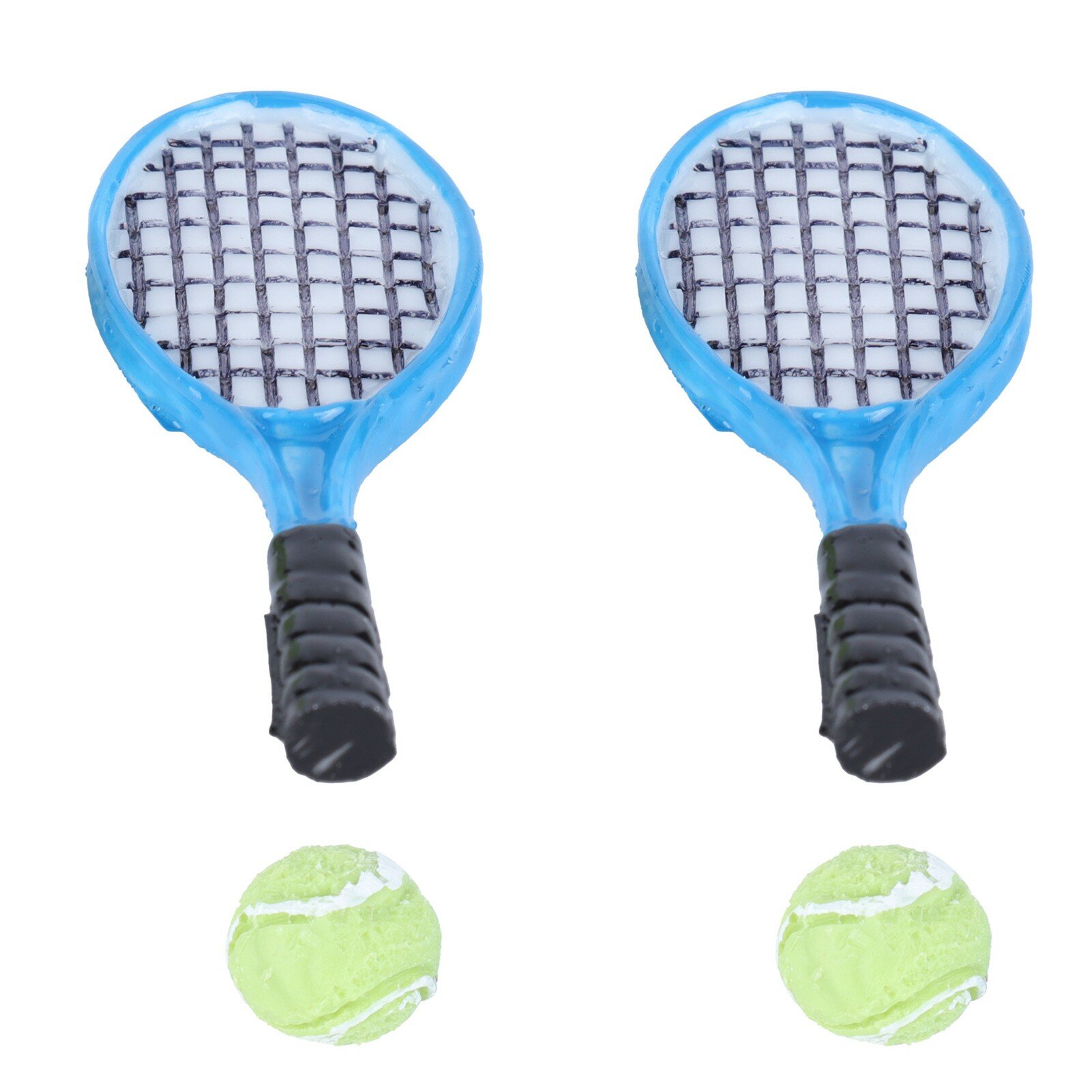 Миниатюрная теннисная ракетка для кукольного домика, аксессуары для украшения спортивной сцены в кукольном домике.