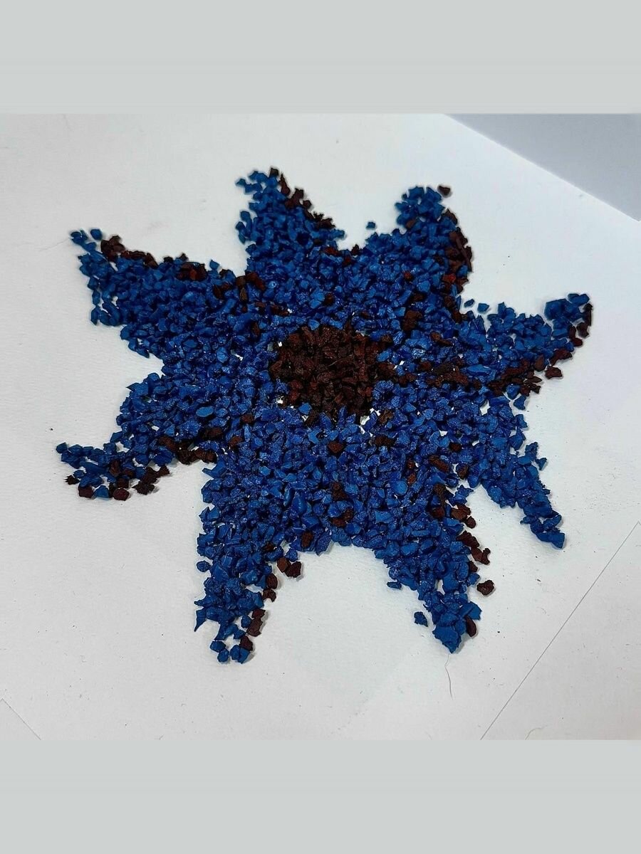 Цветная Резиновая крошка "ЭкоШина" (мягкий асфальт) фракция 2-4, ЦРК001/3-5