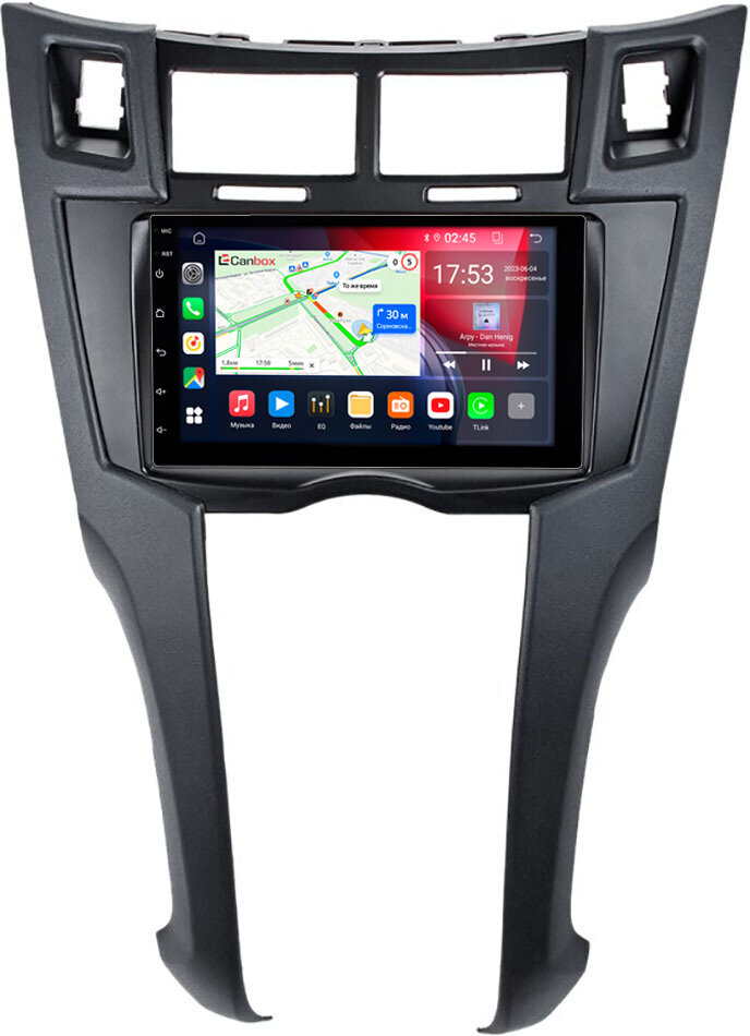 Штатная магнитола Toyota Vitz 2 (XP90), Yaris 2 2005-2012 Canbox 4/64 Android 10 (GTR7-RP-11-401-438) (IPS, DSP, CarPlay)