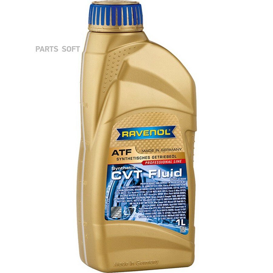 Масло трансмиссионное RAVENOL ATF CVT Fluid для вариаторов 1л от официального дистрибьютора, RAVENOL, артикул 121111000101999