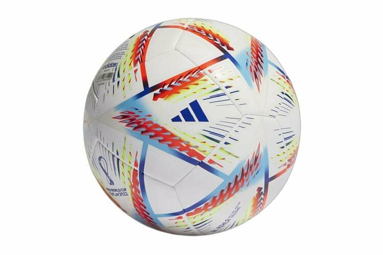 Футбольный мяч унисекс Adidas, размер 5, белый/синий/красный/желтый, машинная стежка