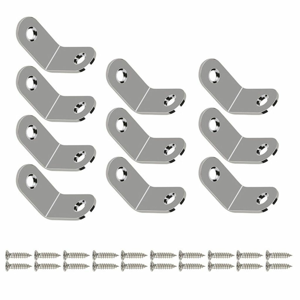 Набор из 10 шт. угловых кронштейнов из нержавеющей стали для фиксации дерева, 30x30x16 мм