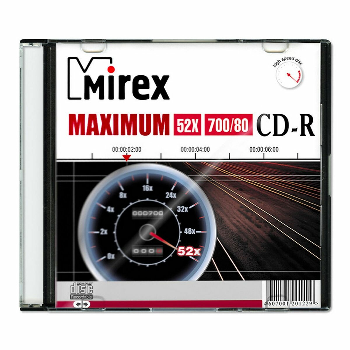 Оптический диск CD-R Mirex 700Mb, 52x, slim case, 200шт. (UL120052A8S)