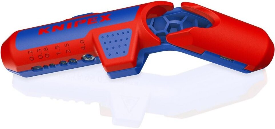 Стриппер KNIPEX универсальный для круглых проводов, 0.2-4 мм², d8-13 мм, длина 135 мм, доп. функция работы с PV кабелями (фотовольтаика), SB Ergo Str