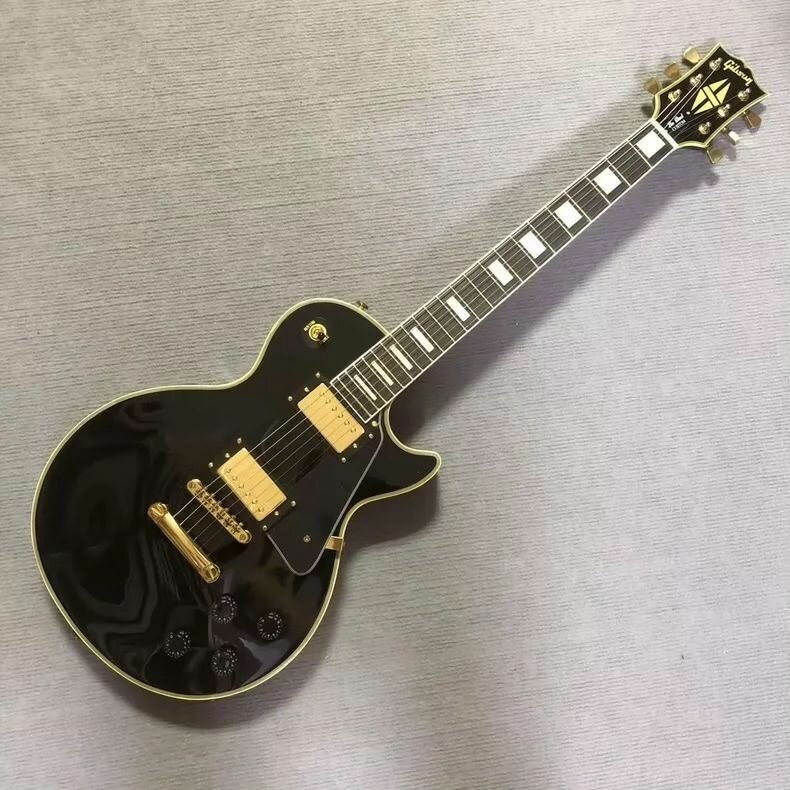 Эксклюзивная электрогитара Gibson Les Paul Custom с корпусом из махагони, 6 струн, 39 дюймов, модель для начинающих музыкантов
