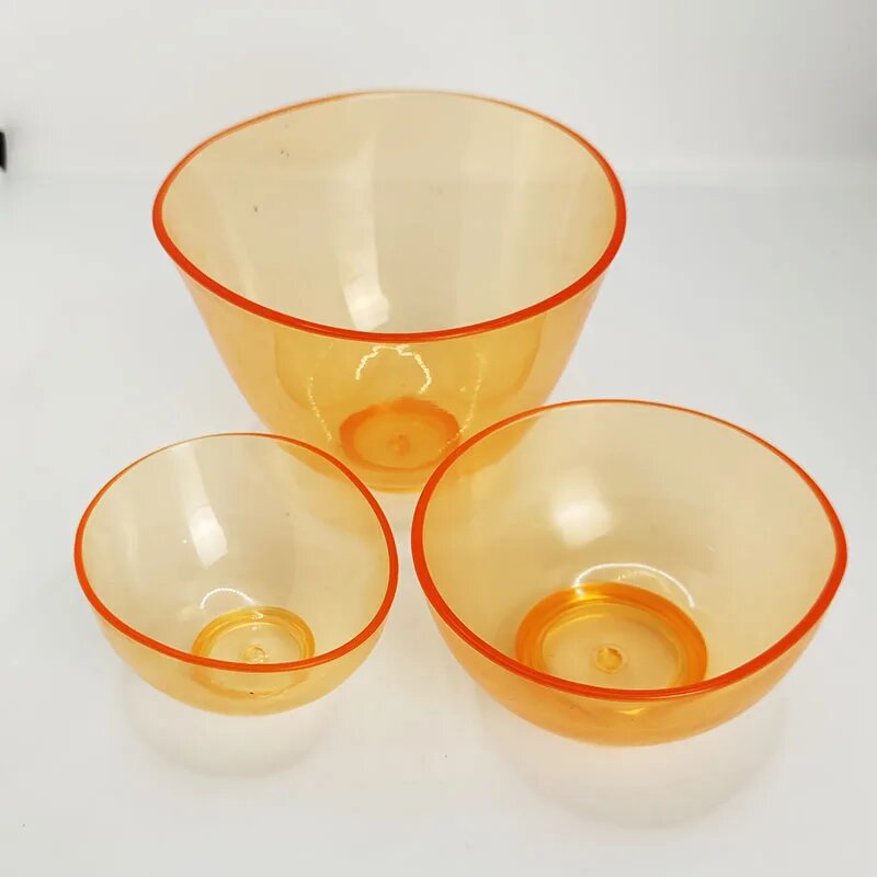 GOEK Комплект чаш для смешивания штукатурки 3шт Orange Transparent