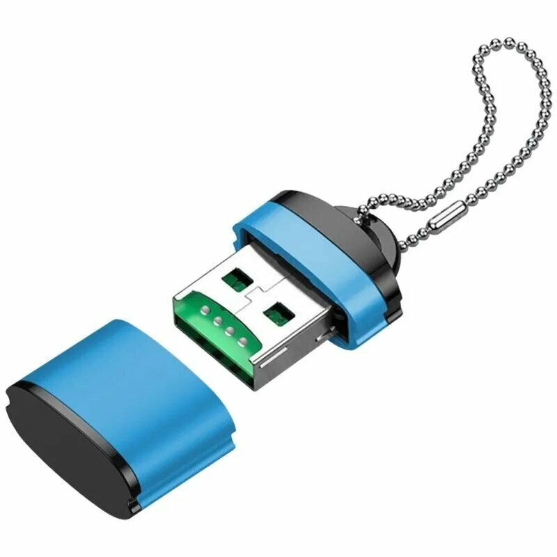 Читатель карт памяти Micro SD TF - синий
