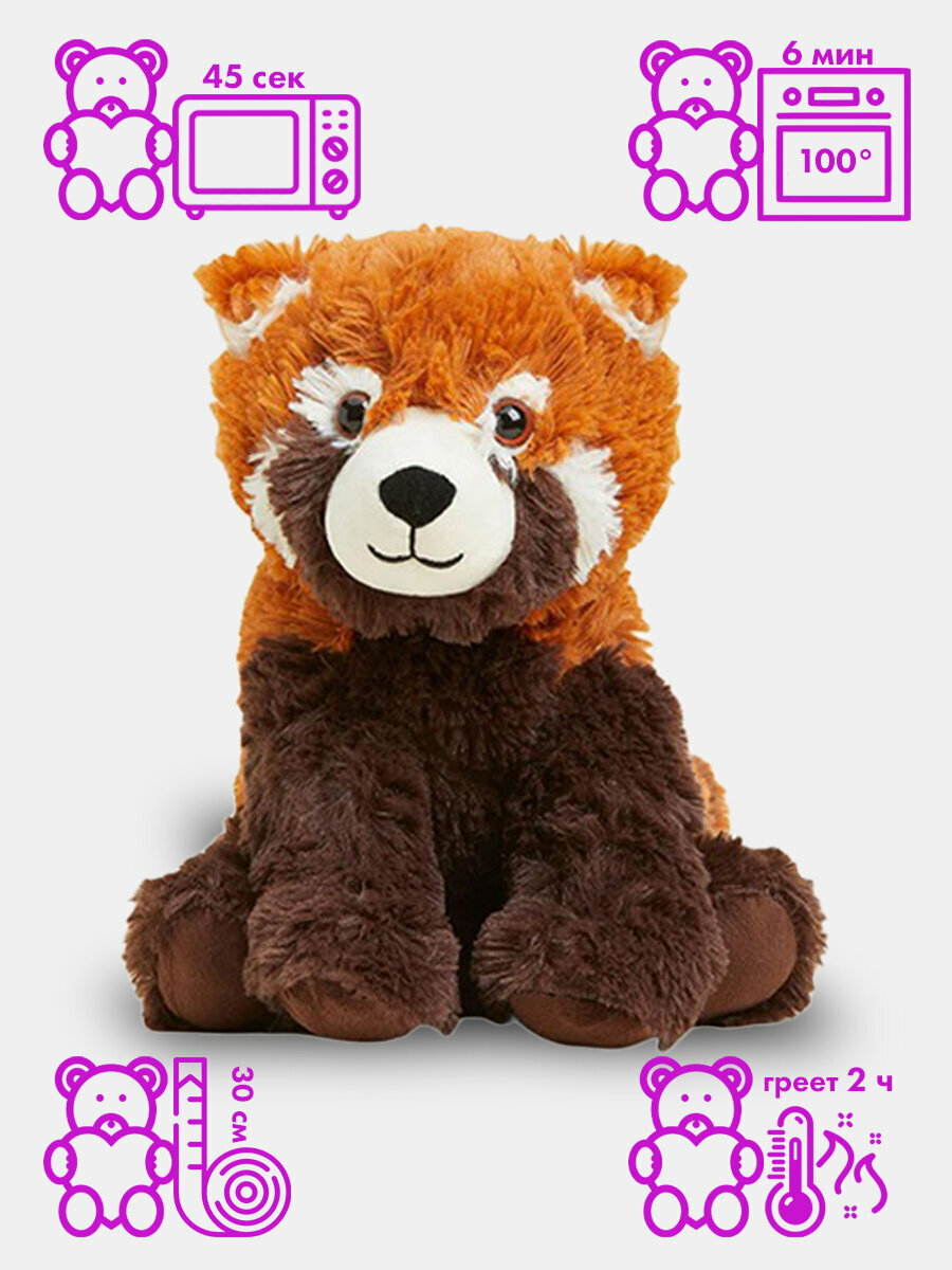 Игрушка-грелка детская мягкая / грелка для новорожденных / комфортер Красная панда