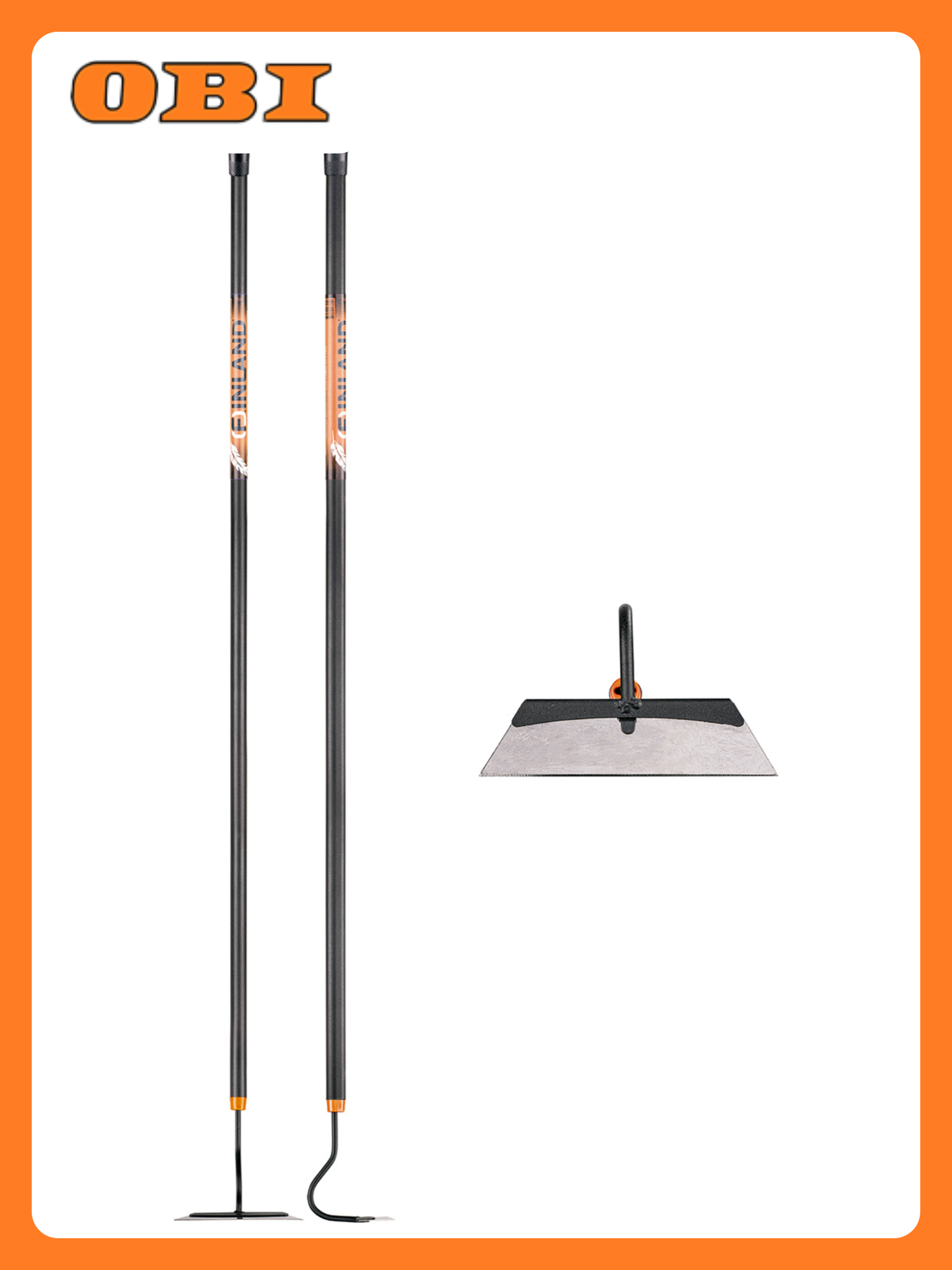 Тяпка овальная с алюминиевым черенком Finland Light 17 см 2330