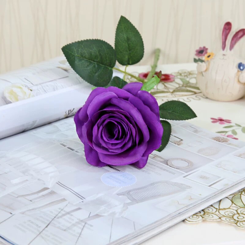 Поддельные цветы, имитация роз, декоративные цветы, розы для любовника, одиночные цветы, обеденный стол для гостиной,