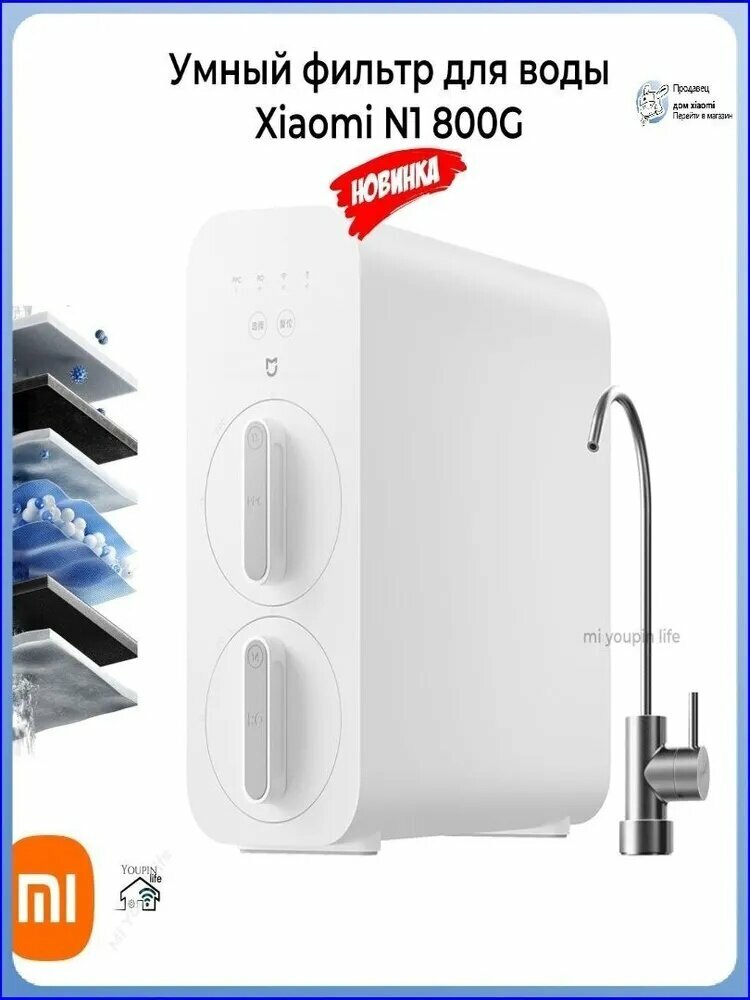 Умный фильтр для воды Water Purifier N1 800G 2000ml/мин MR872 (Mihome APP)