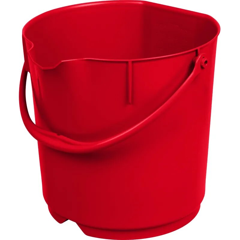 Ведро FBK 15л красное, армир. пластик противоударный, круглое, 80101-3