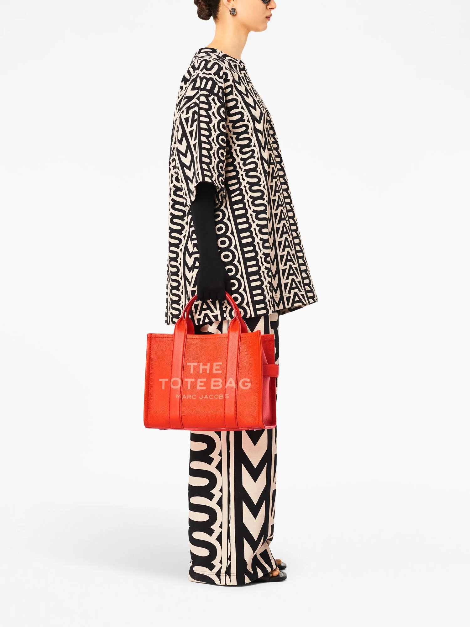 Сумка MARC JACOBS The Medium Tote, зеленый/оранжевый — фото 1
