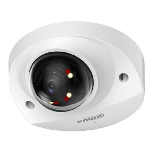 Видеокамера Dahua IP, уличная, 4 Мп, купольная, ИК-подсветка, LED подсветка до 30 м, питание по PoE, с функциями ИИ, объектив 2.8 мм