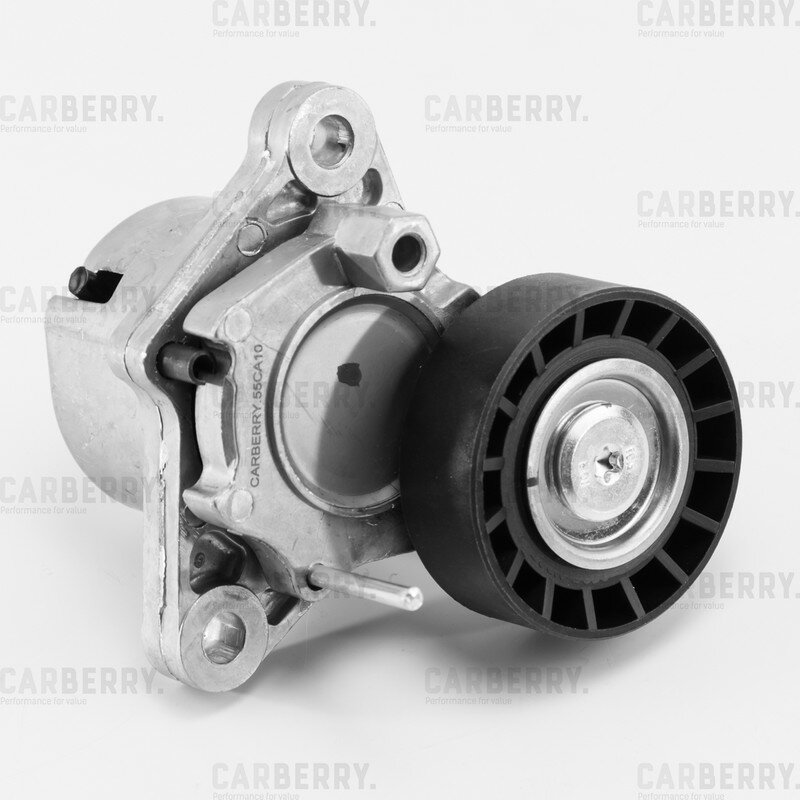 Натяжитель поликлинового ремня CARBERRY с роликом HYUNDAI Accent, Elantra, Getz, i10, i20, i30, i40, ix20, Matrix, Tucson 00-> , KIA Carens, Ceed, Cerato, Spectra, Optima, Picanto, RIO, Soul, Sportage, Venga (55CA10)