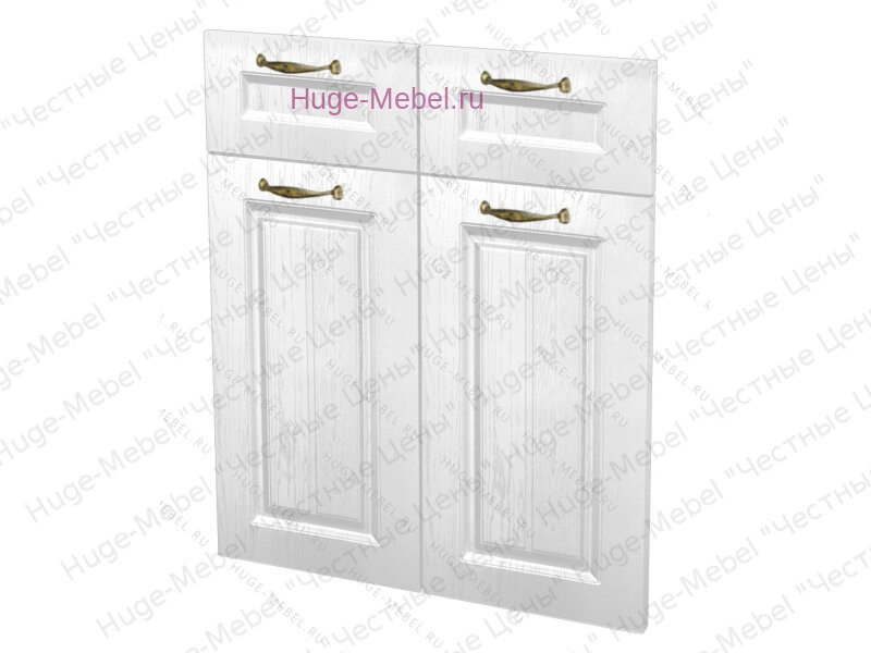 Кухонный фасад Ф-41-М Белый (Мария) Huge Mebel . Ширина 592 Высота 708. Кухонные фасады