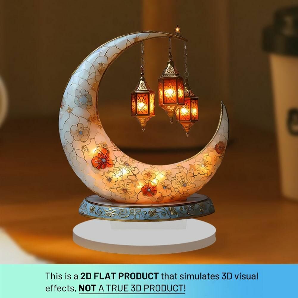 Декор Луна Рамадан, украшение для праздника Ид аль-Фитр, для спальни, вечеринки, прикроватной тумбочки, настольное украшение
