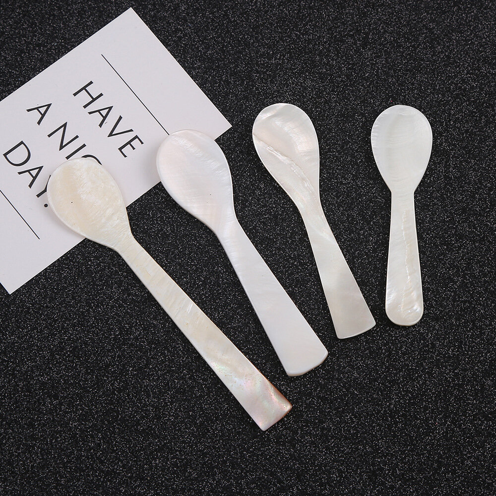 Ложка из ракушки Source Factory Pure Natural Beauty для икры, кофе, десертов, мороженого, маски, маленькая ложка