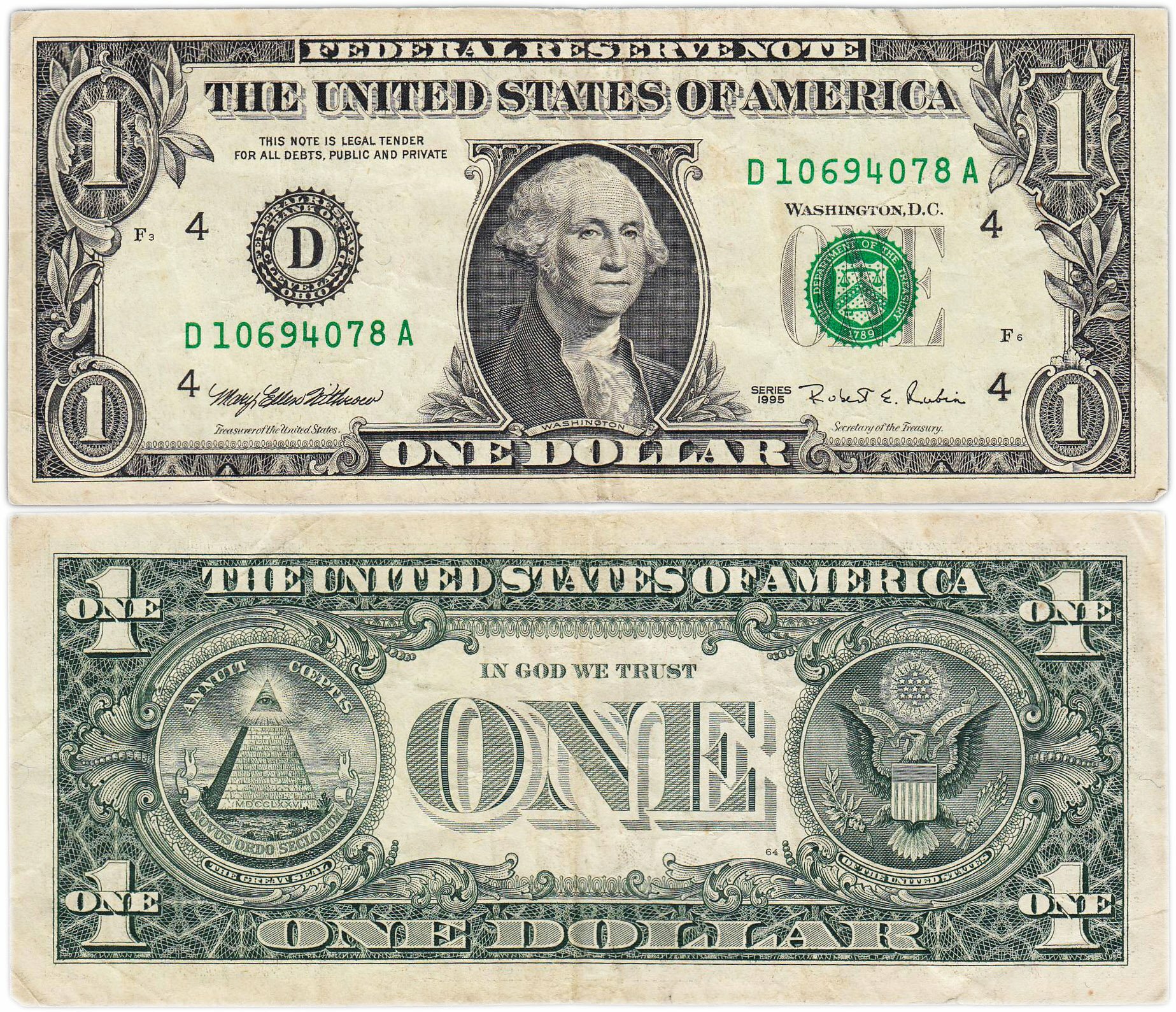 США 1 доллар 1995 D-Кливленд