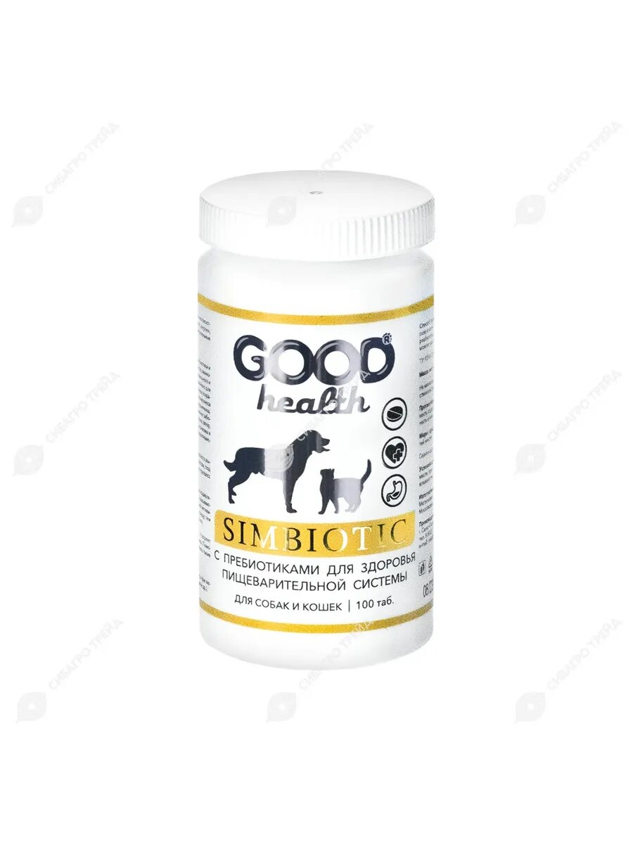 GOOD HEALTH мультивитаминный комплекс для кошек и собак с пребиотиками для пищеварения, 100 табл.