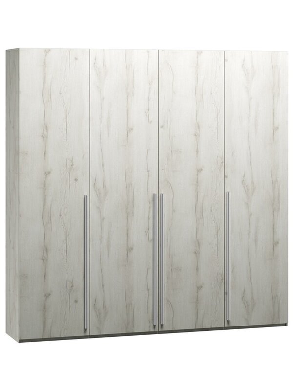 Шкаф распашной Лорена Бест-4 Дуб Крафт Белый для одежды четырехдверный 220*210*40