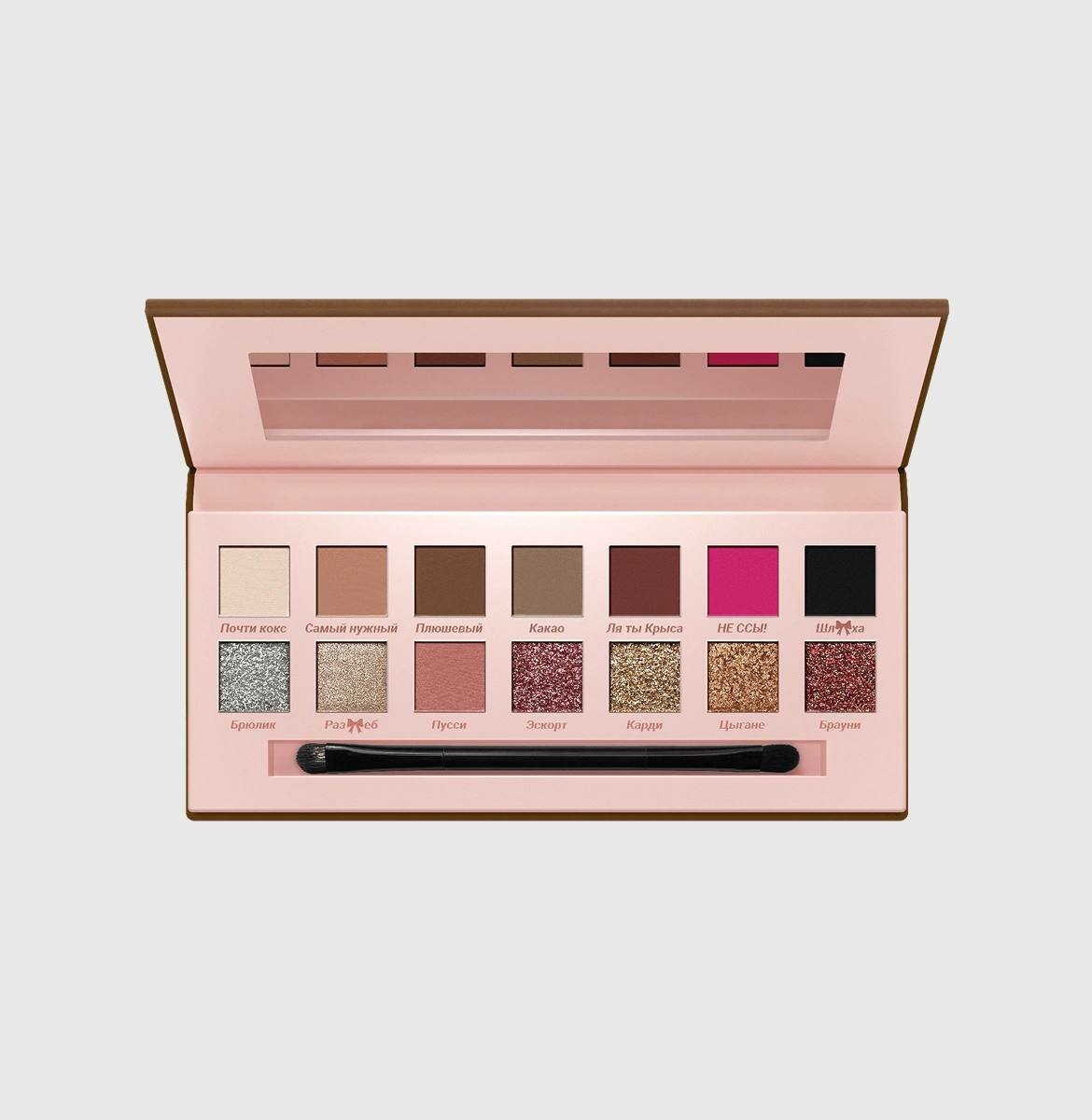 Бархатная палетка теней "Rich B*tch" notcatart, ультрапигментированные, 14 оттенков