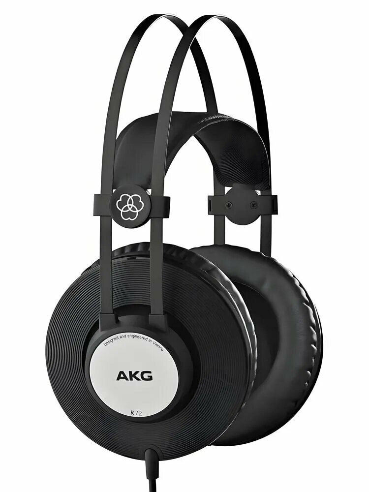 Наушники AKG K72, проводные, с шумоподавлением, чёрные, матовые