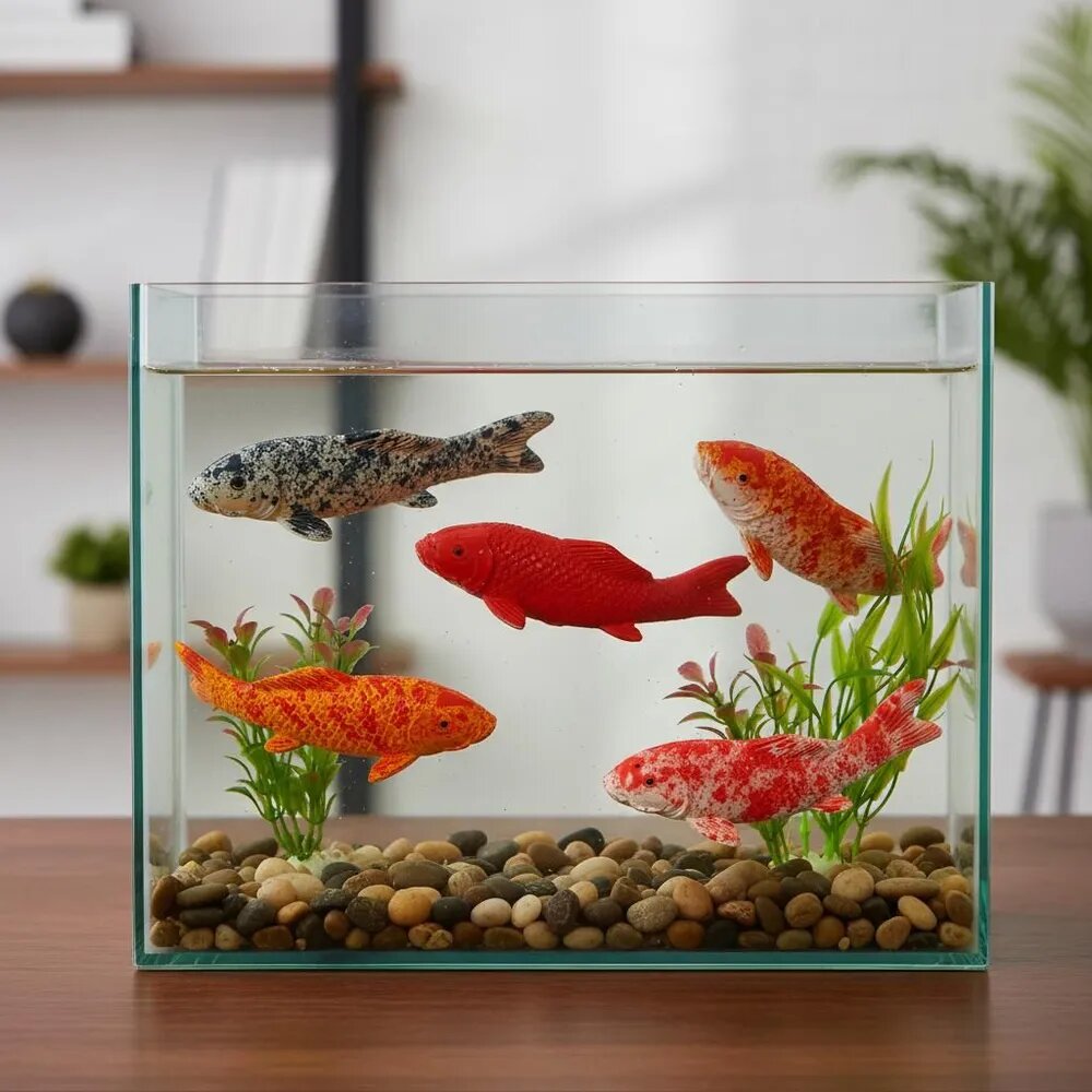 5 шт. Маленькая статуэтка, имитация ремесла, декор для аквариума, искусственная рыба