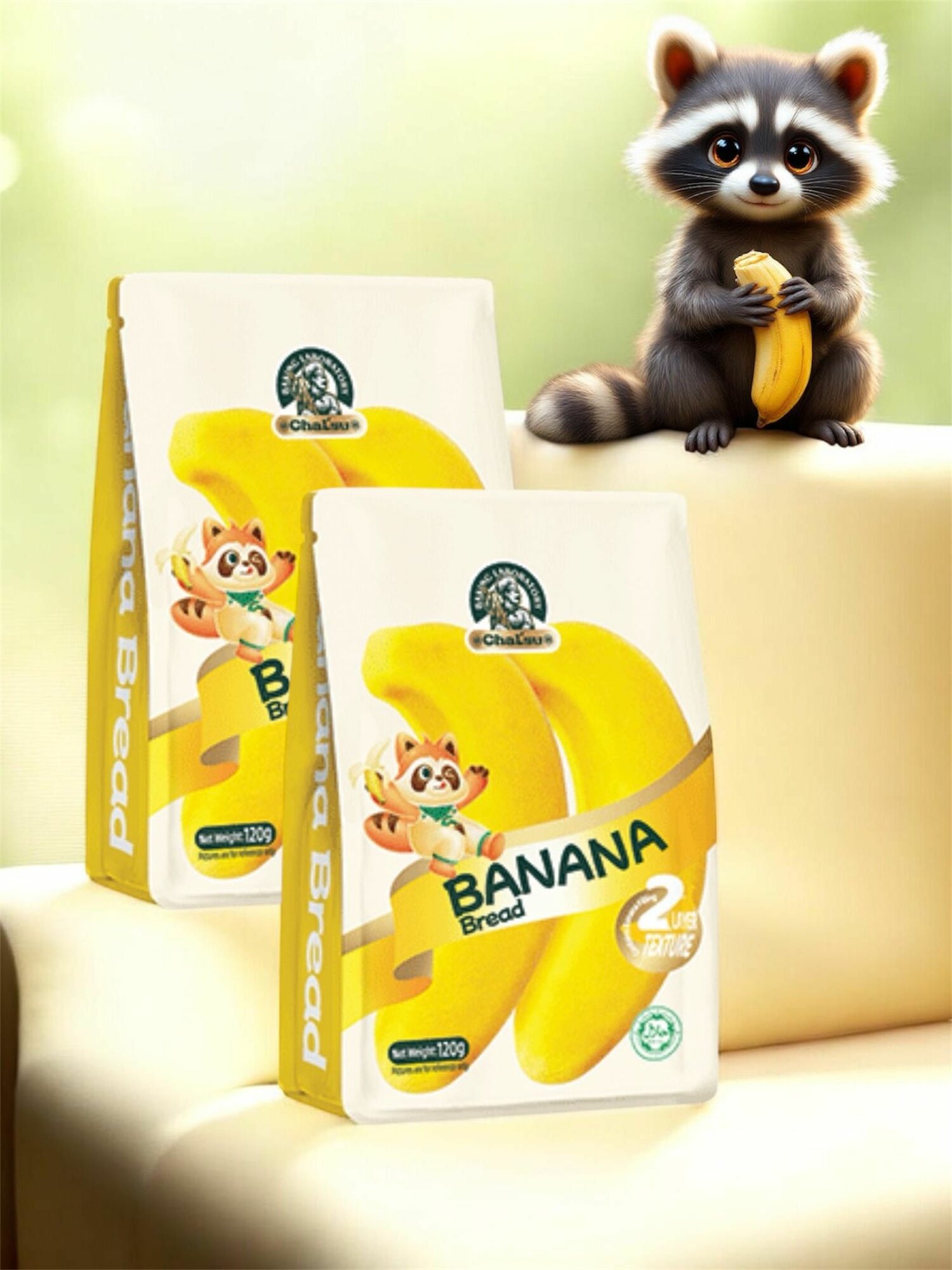 Chalsu Банановый хлеб бисквит с начинкой 2 шт х120 гр