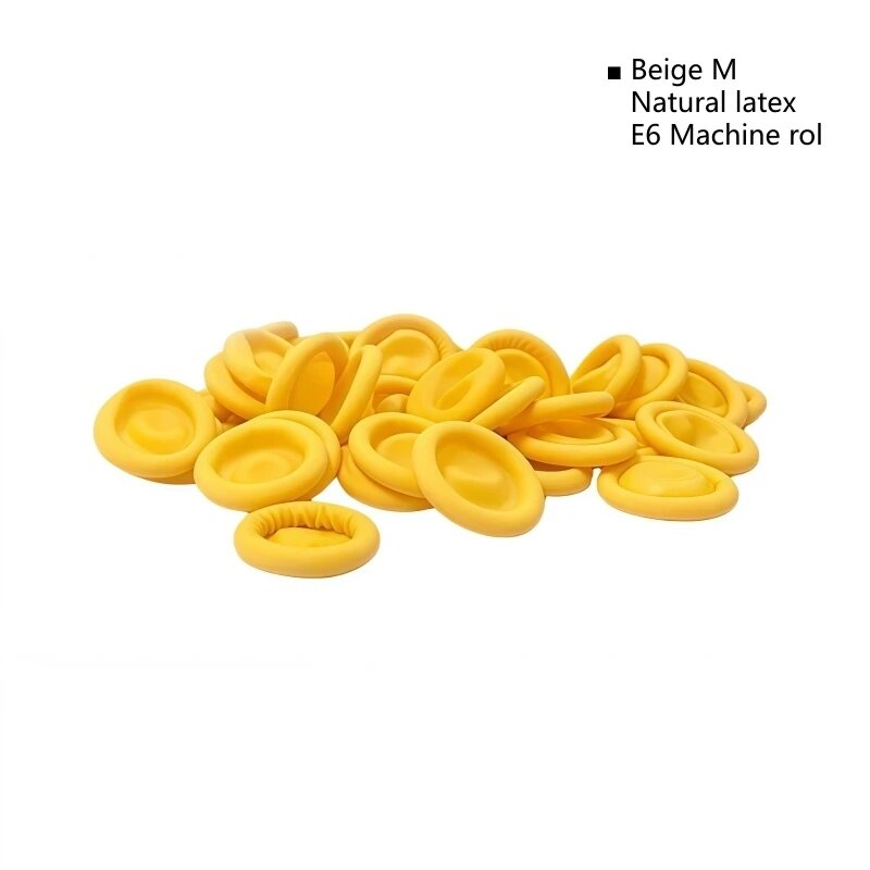 Напальчники желтые E6 Beige M, натуральный латекс