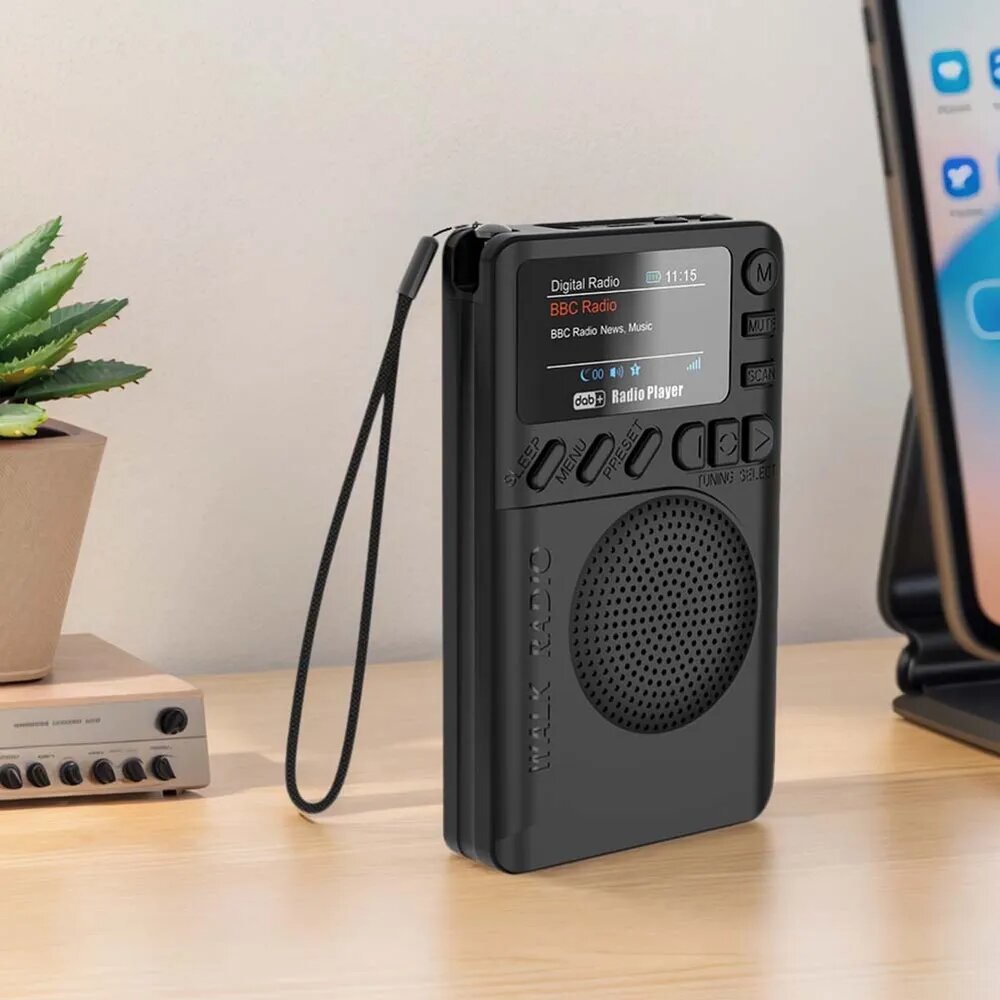 Цифровое радио Mini DAB FM, MP3-плеер BT5.0, Портативная акустическая система, для работы