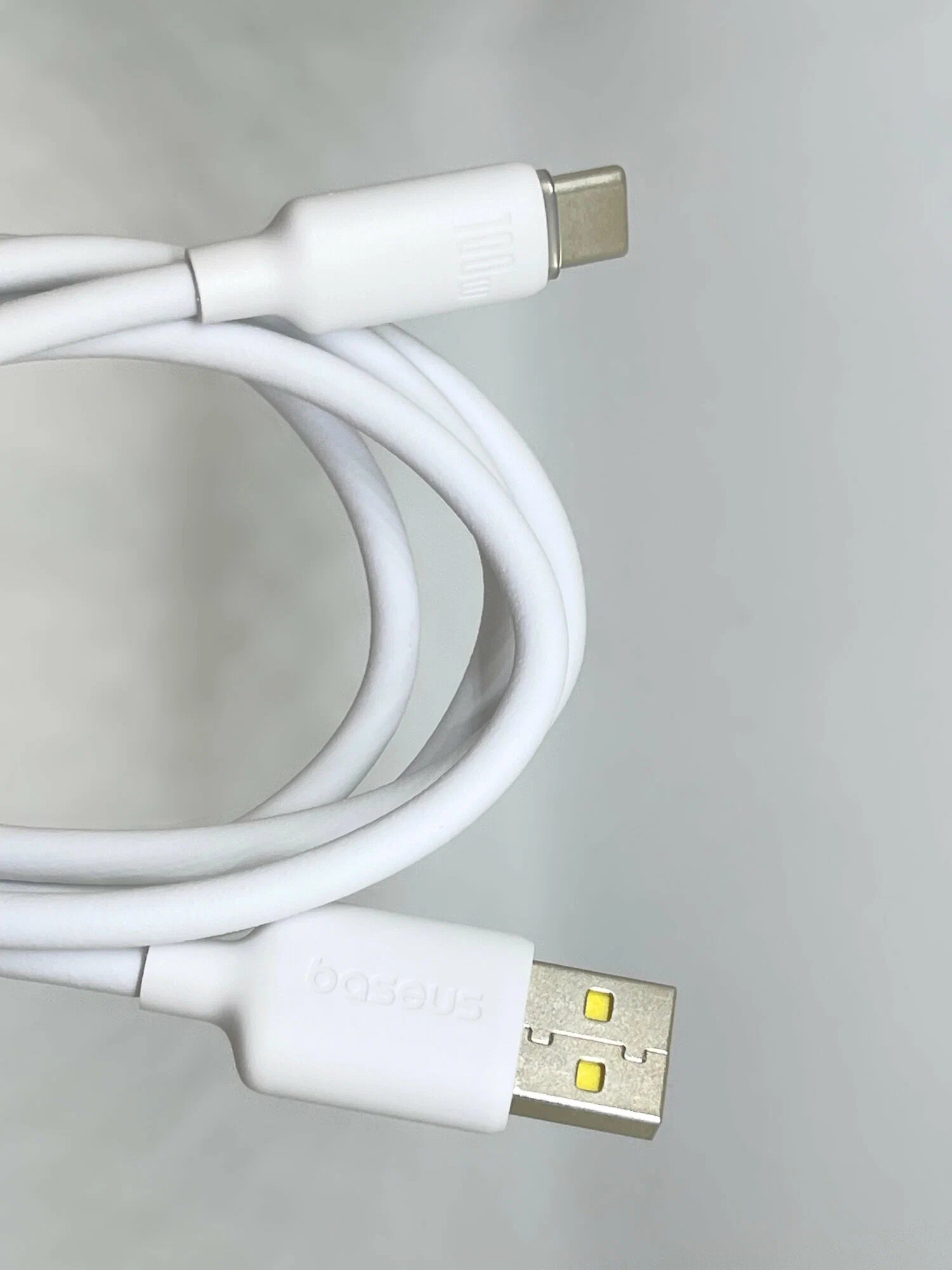Кабель Baseus Foamed Silicone Fast Charging USB-A to USB-C 100W белый 1m E0426801