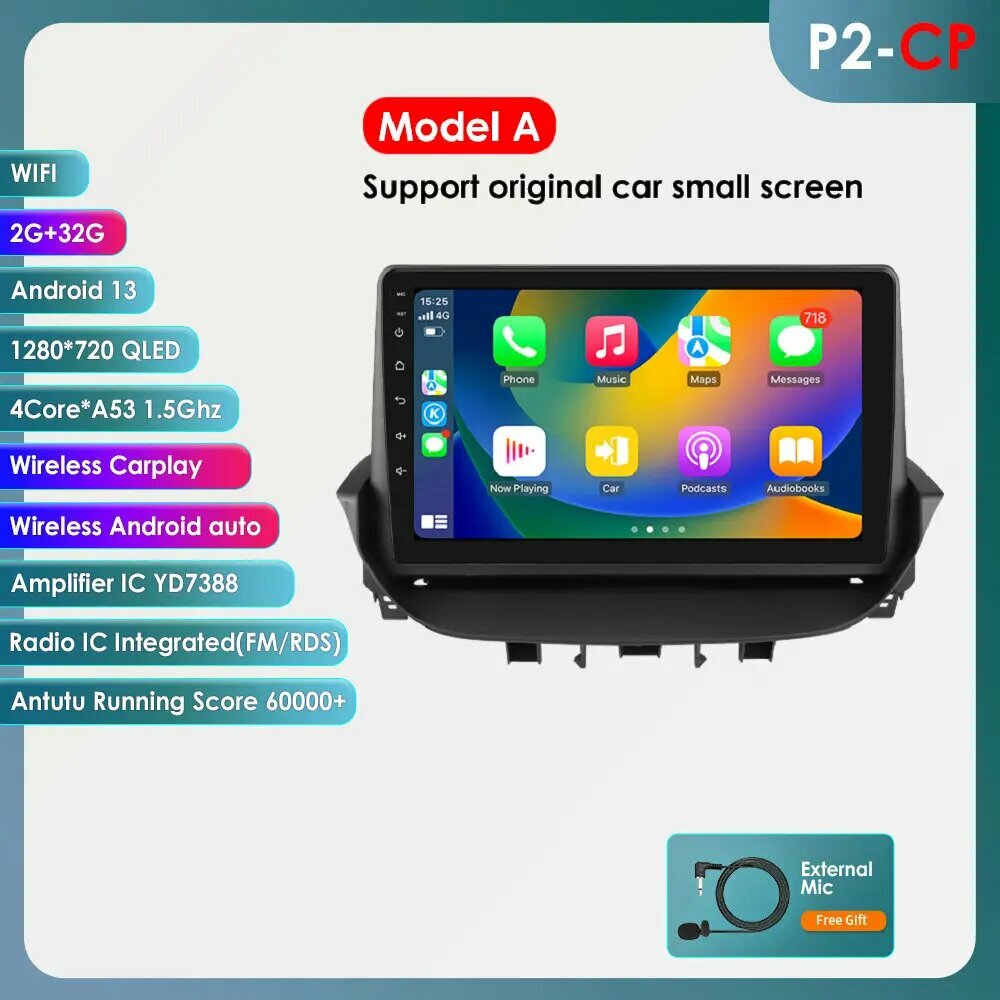 4G 8 ядер Android авторадио для Renault Laguna 2 2001-2007 AI Carplay P2 CP A-4Core-2G 32G