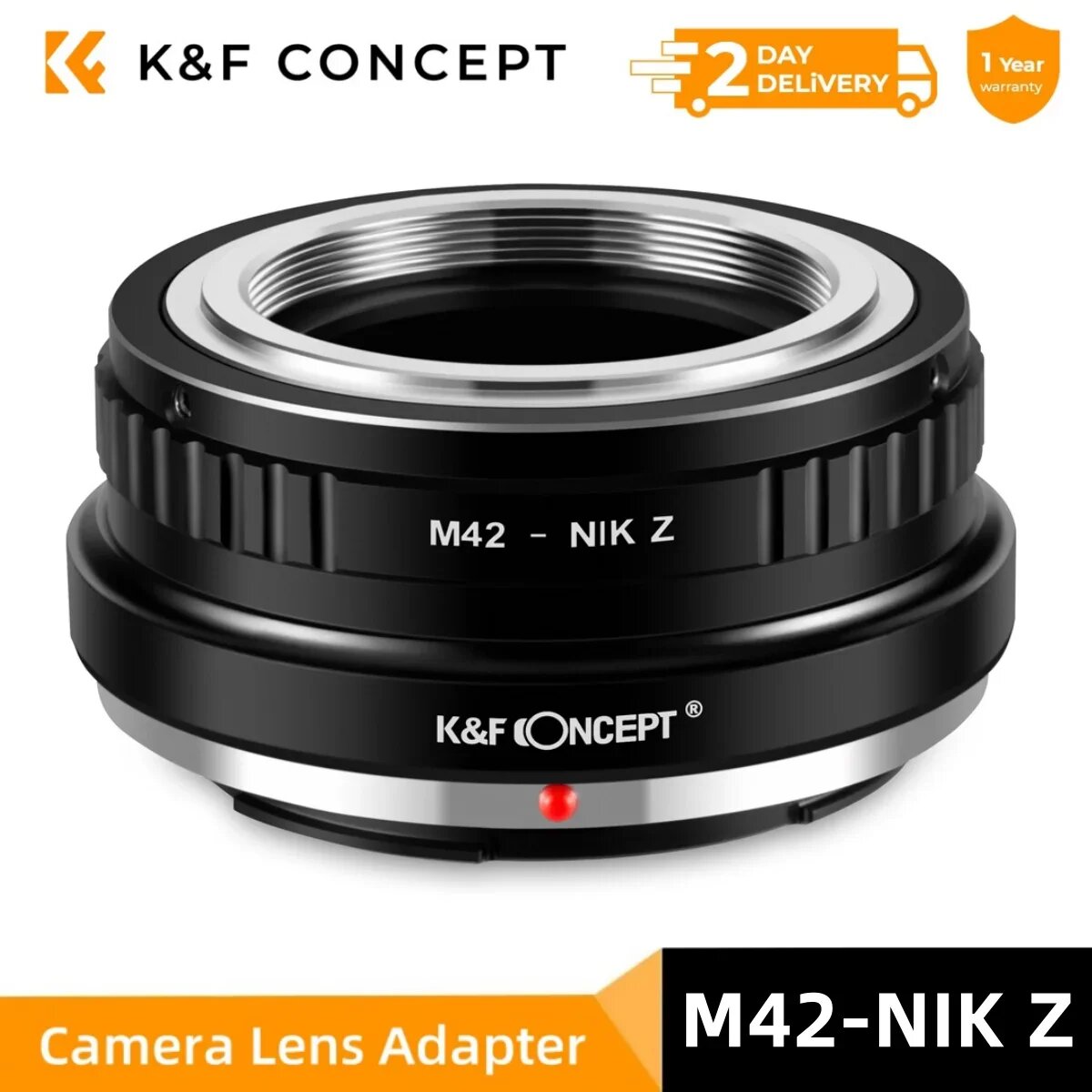 Адаптер объектива M42-Nikon Z K&F CONCEPT, черный