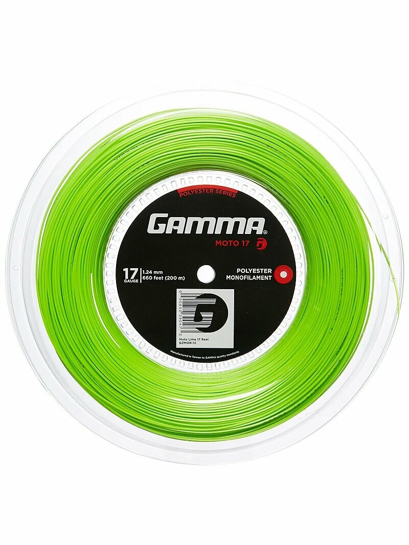 Теннисная струна Gamma Moto 17 1.24мм зеленый (нарезка 12 метров)