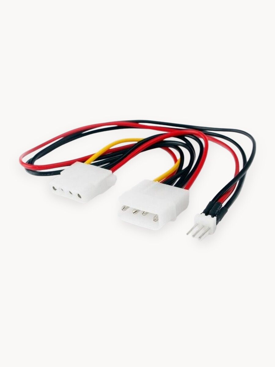 Кабель питания Cablexpert CC-PSU-5, для вентилятора 12V, molex -> molex + 3pin, 15см
