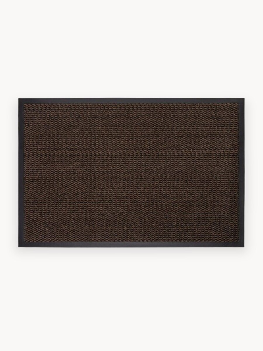 Коврик придверный Лайма износостойкий влаговпитывающий, 80х120 см, тафтинг, коричневый, Expert, 606886, С70Т0812