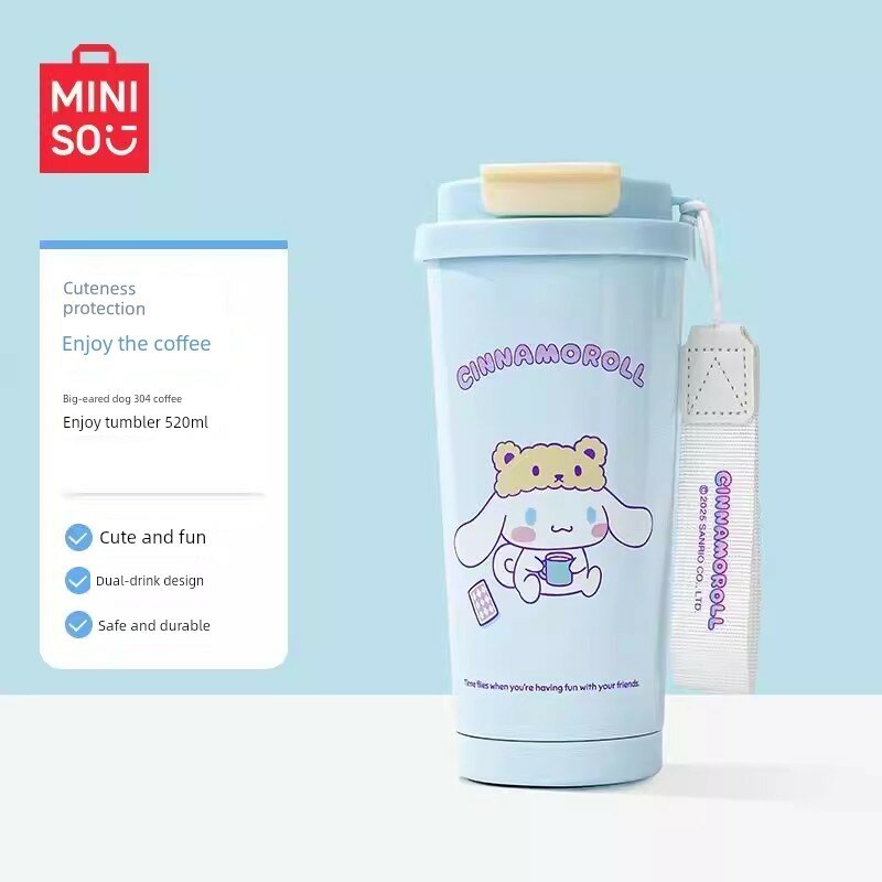 Знаменитая брендовая кружка MINISO, термос Sanrio для девочек, стильная и милая кофейная кружка, кружка большой