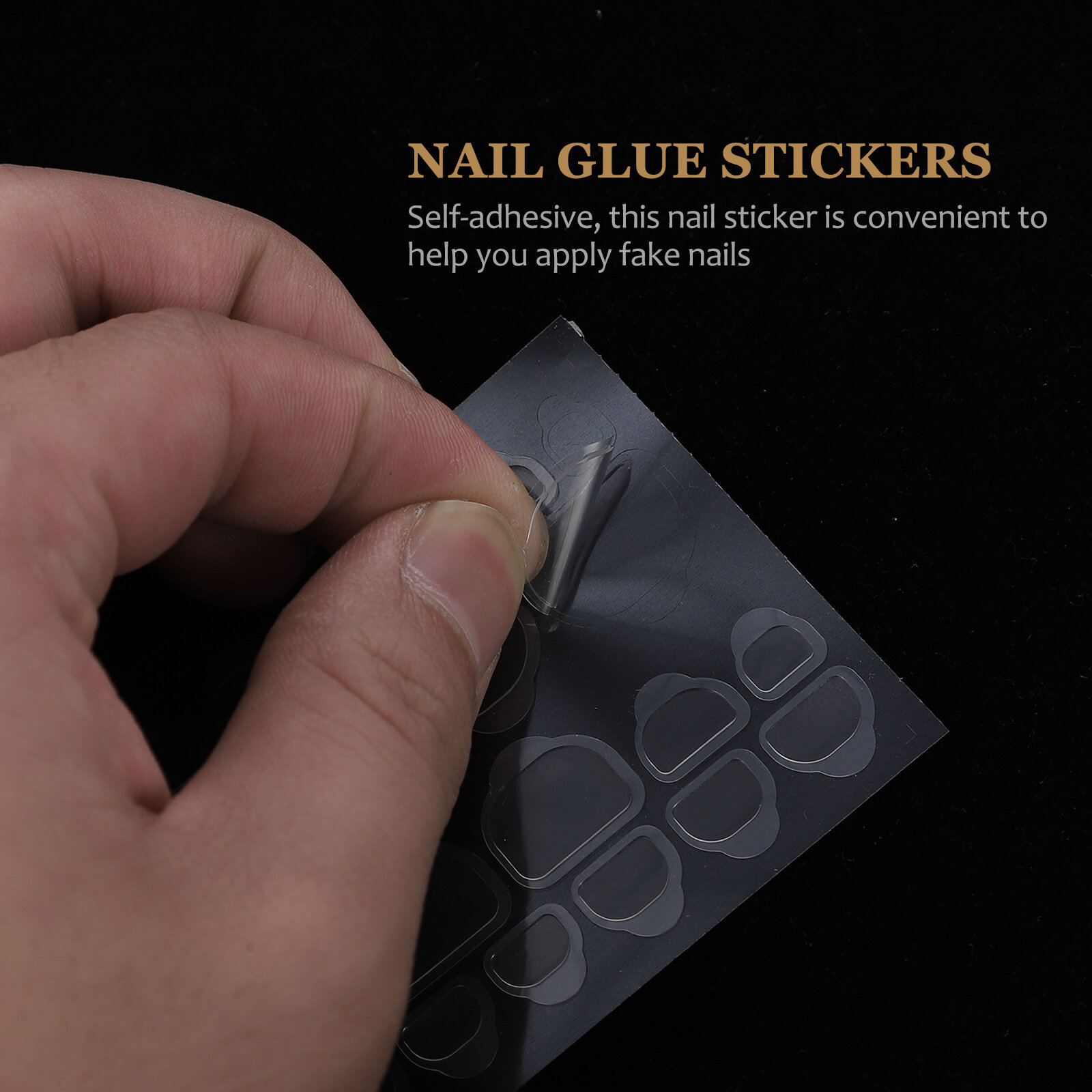 Прозрачные клеевые стикеры для ногтей из геля, 20 листов для декора
