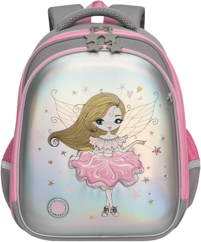 Рюкзак школьный GRIZZLY RAz-586-10/3 голографический