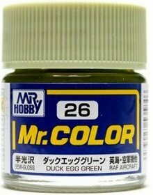 C 26 краска художественная т. м. MR.HOBBY 10мл DUCK EGG GREEN