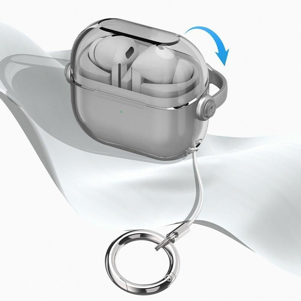 Защитный чехол для беспроводных наушников Samsung Galaxy Buds 3 Pro, прозрачный