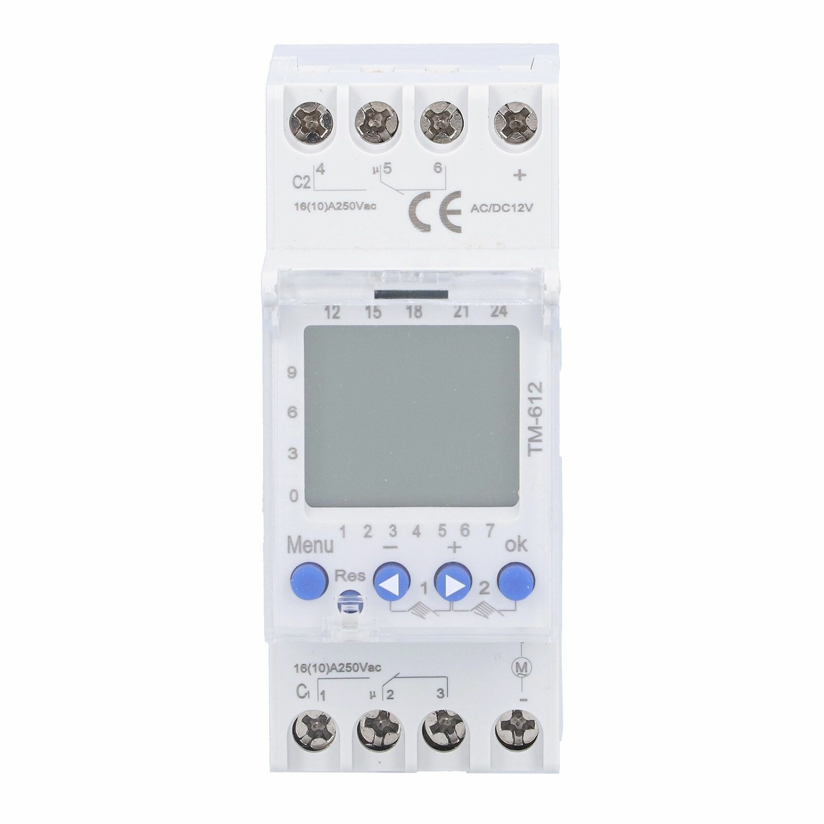 Переключатель управления временем TM612 с двойным выходом DC12V интеллектуальный хронометраж со встроенным аккумулятором