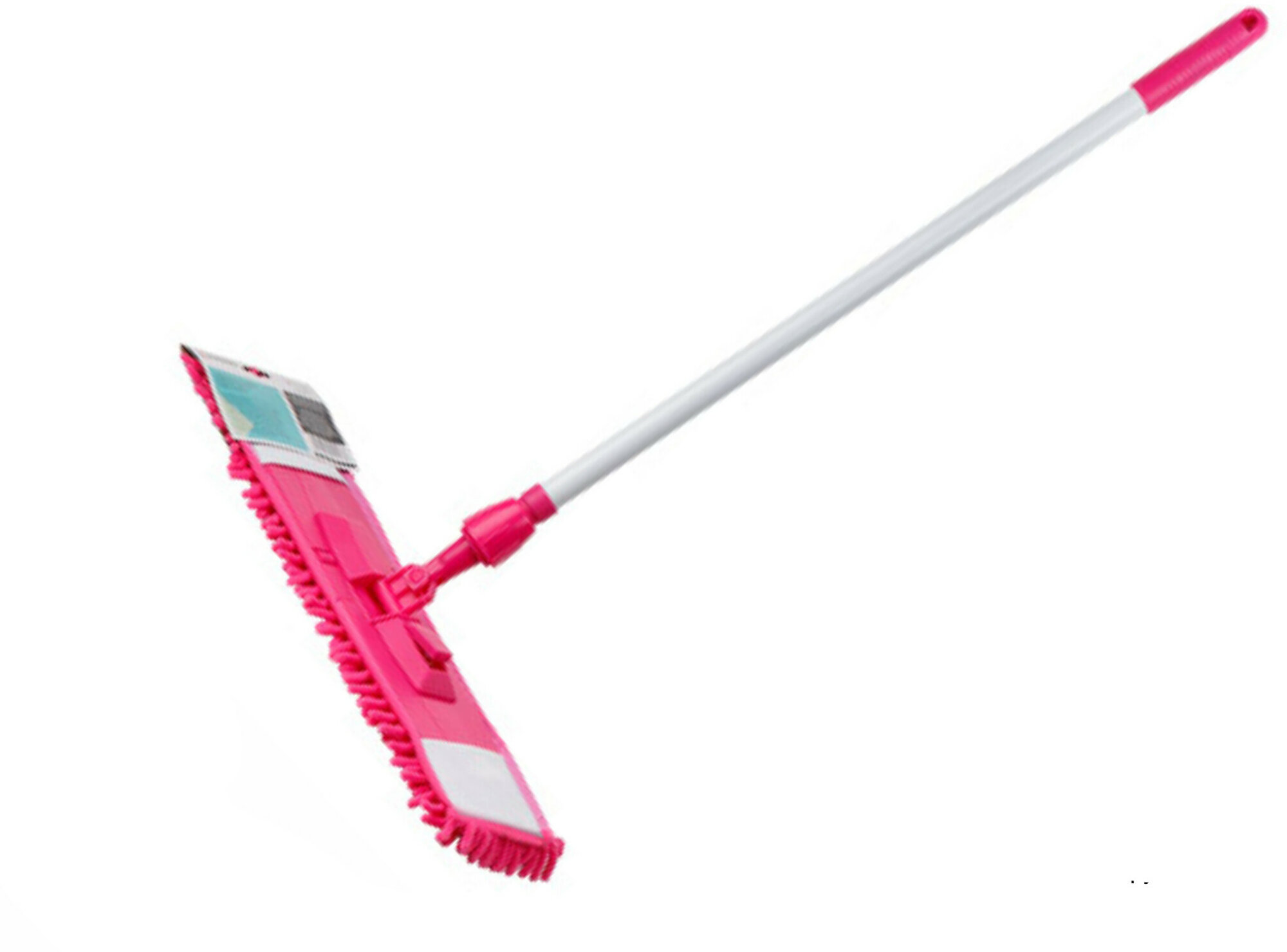 Швабра для пола PERFECTO LINEA с насадкой из шенилла малиновая (43-401018)