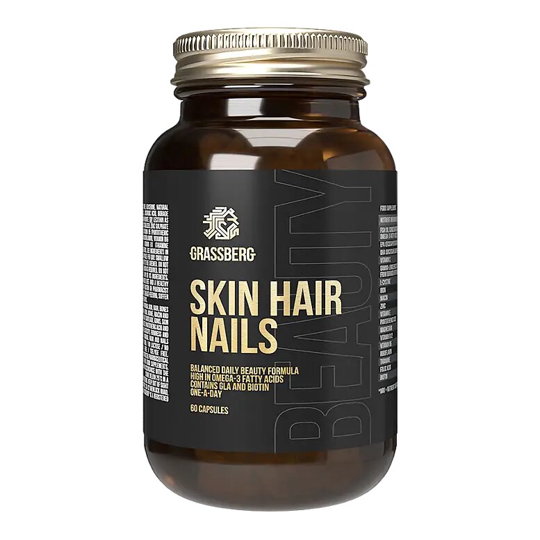 Grassberg Skin Hair Nails Кожа Волосы и Ногти капсулы массой 748 мг 60 шт