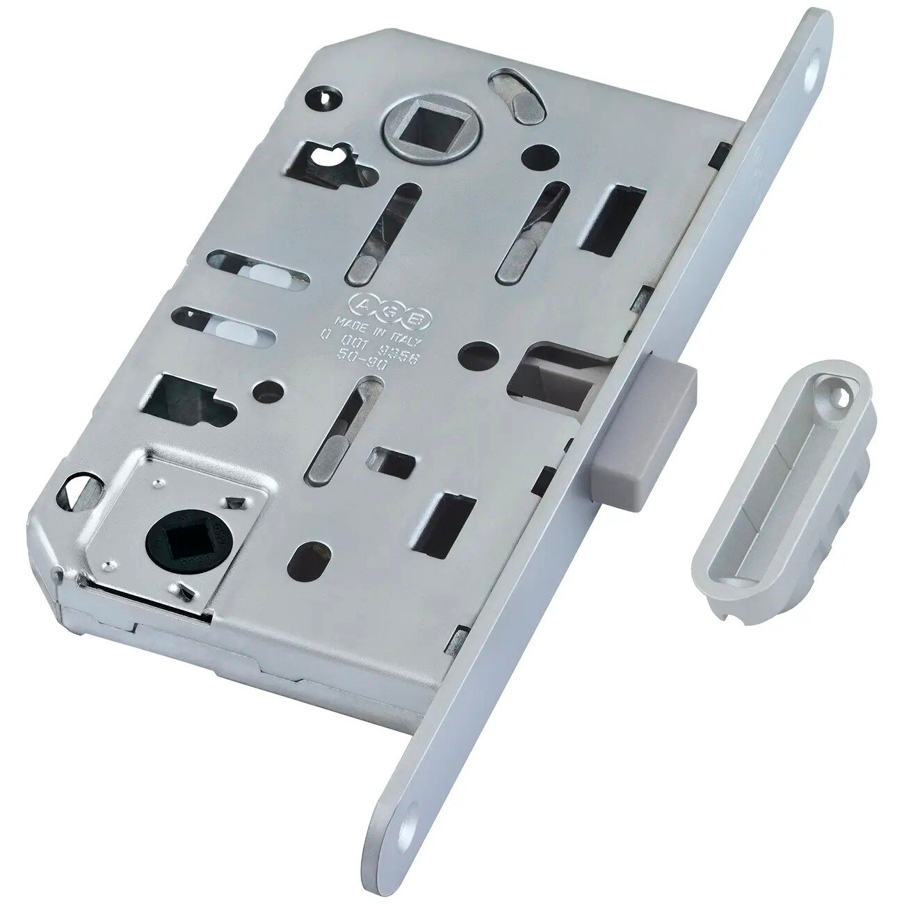 B06102.50. xx.640 AGB (АГБ) Защелка врезная WC MEDIANA POLARIS с отв. планкой (скин) матовый хром