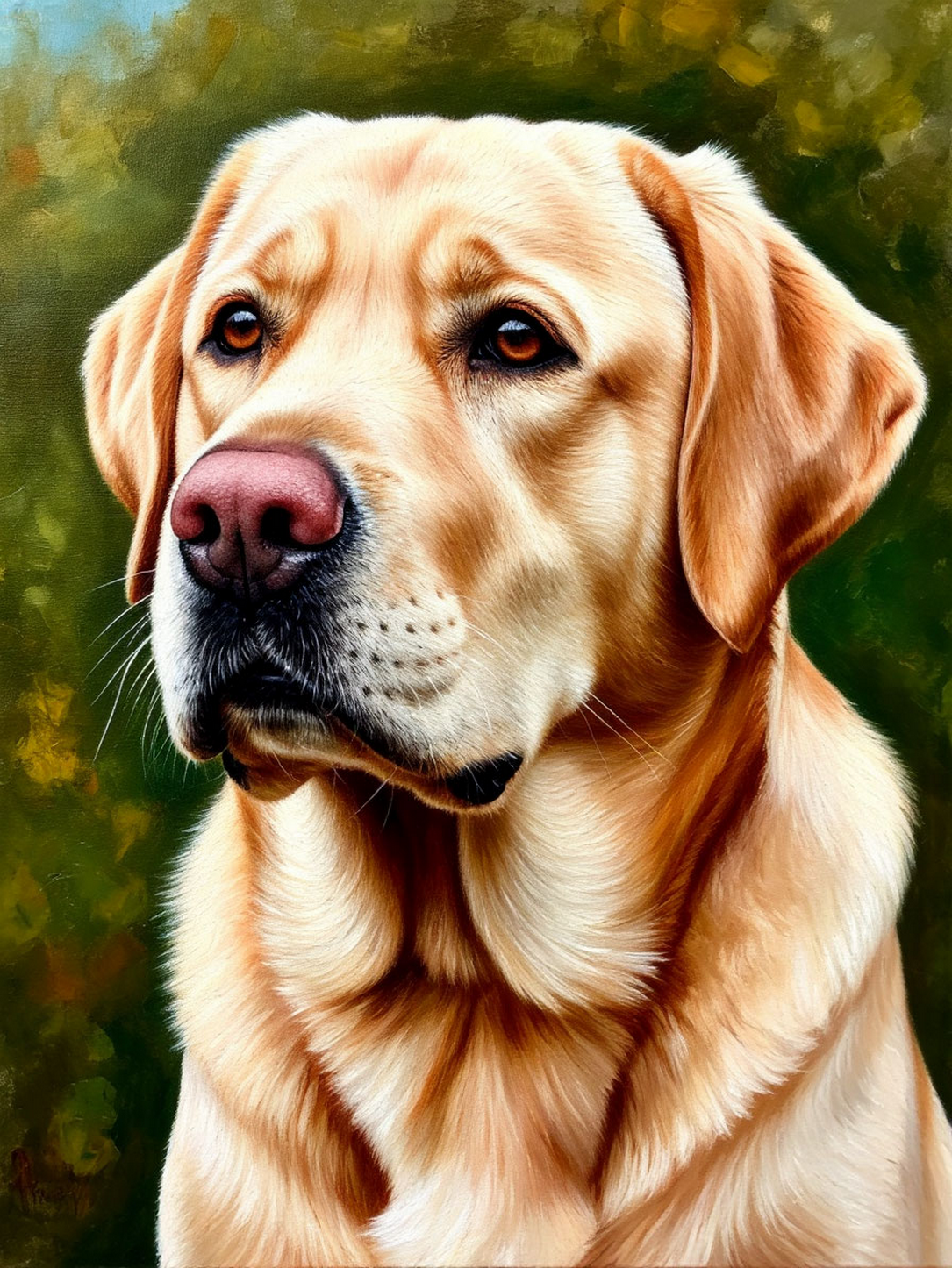 Картина по номерам "Лабрадор" 40х50 см, хлопковый холст на подрамнике, акрил, Art Hobby Home