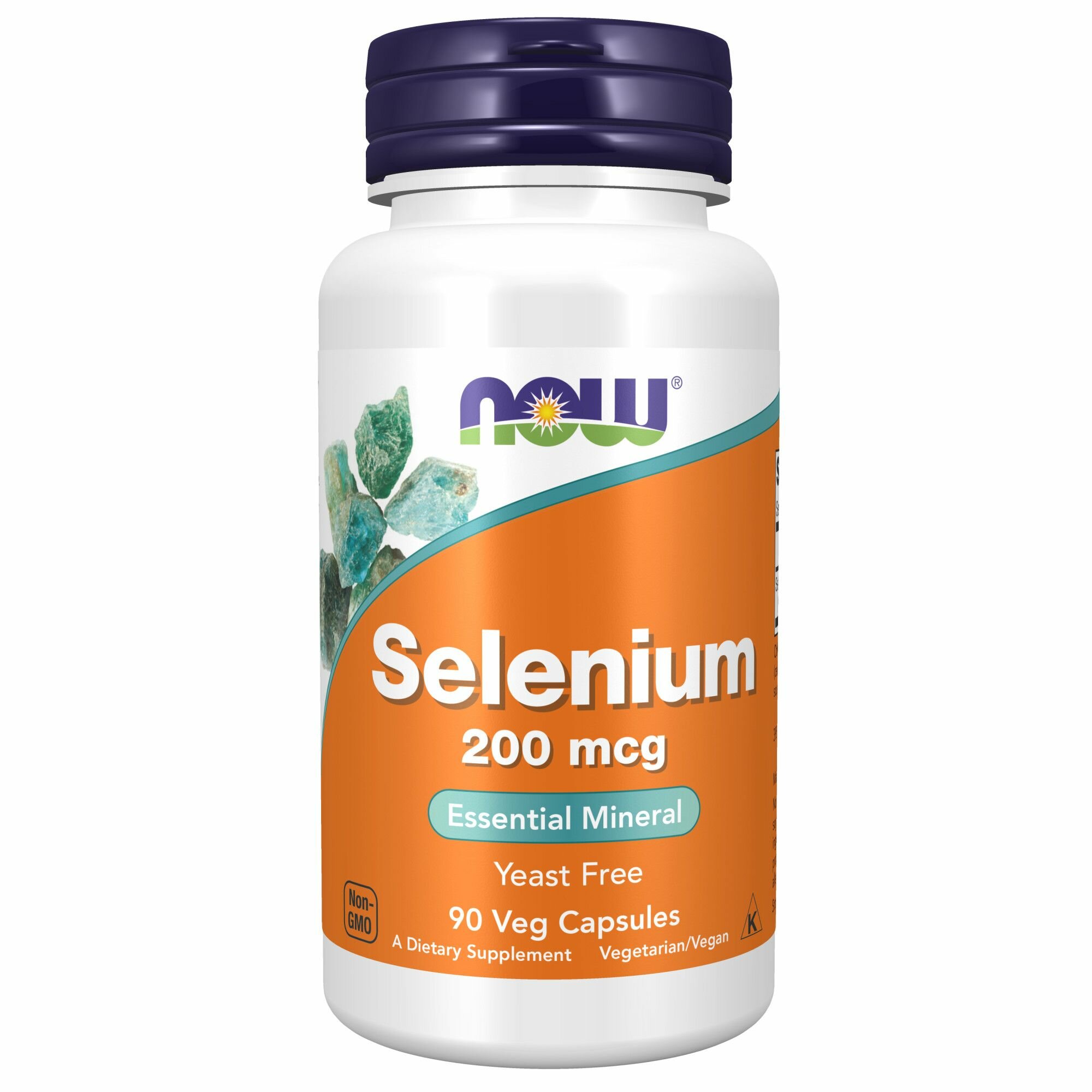 Селен, NOW Selenium 200 mcg, Здоровье щитовидной железы, 90 капсул