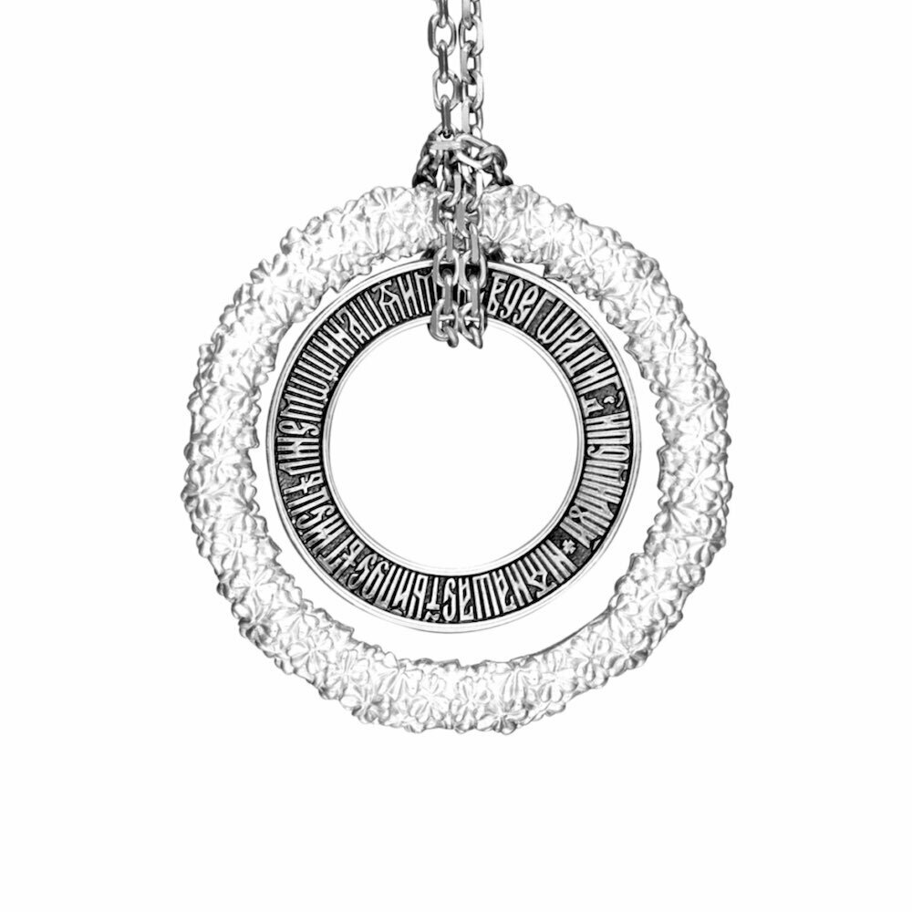 Подвеска, серебро, 925 проба, чернение